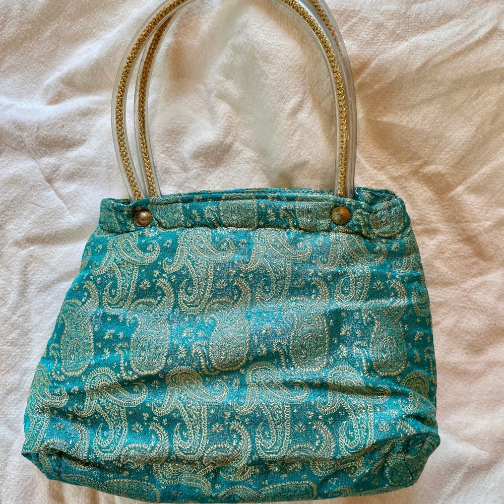 1970’s Fab Vintage Embellished Brocade Bag - Gem